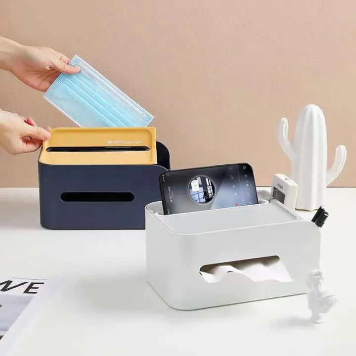 Tissue Box Style Face Mask Dispenser, Multi Purpose Desk Organizer for ...