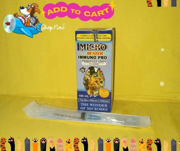 Micro Buster Immuno Pro (Probiotics Forte)100ml with 1 Free Syringe ...