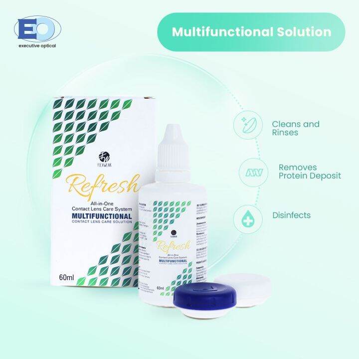 EO Flexwear Refresh Multifunctional Contact Lens Care Solution 60ml ...