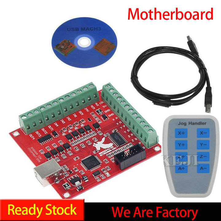 Ready Stock】CAD CNC USB MACH3 100Khz Breakout Board 4 Axis Interface Driver Motion Controller ...