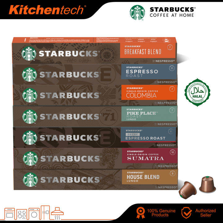 Starbucks 10 Capsules Medium / Dark Roast Coffee for Coffee Machine ...