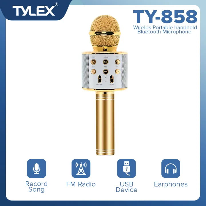 TYLEX TY-858 Wireless Portable Handheld Bluetooth Microphone and ...