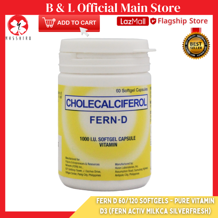 💯Fern D Vitamin D 60 Capsules (BIG) | IMMUNITY | HEALTHY LIFESTYLE | I FERN | Lazada PH