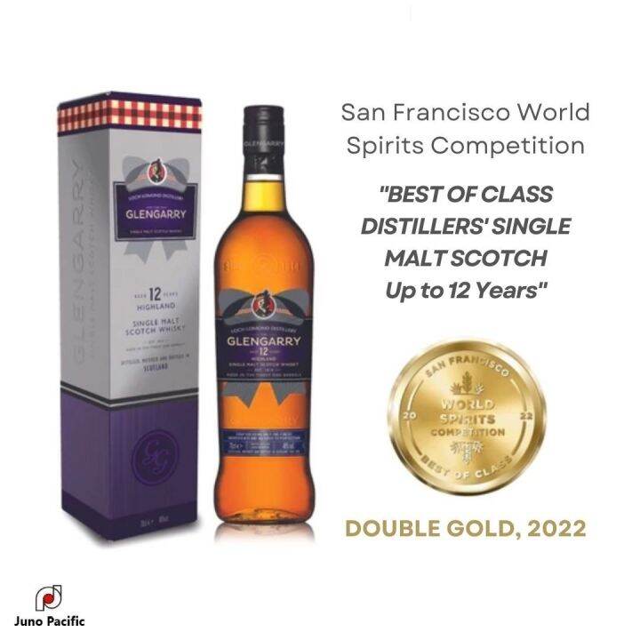 ( SFWSC 2022 Double Gold Winner ) The Glengarry 12 Year Old Highland Single Malt Scotch Whisky ...