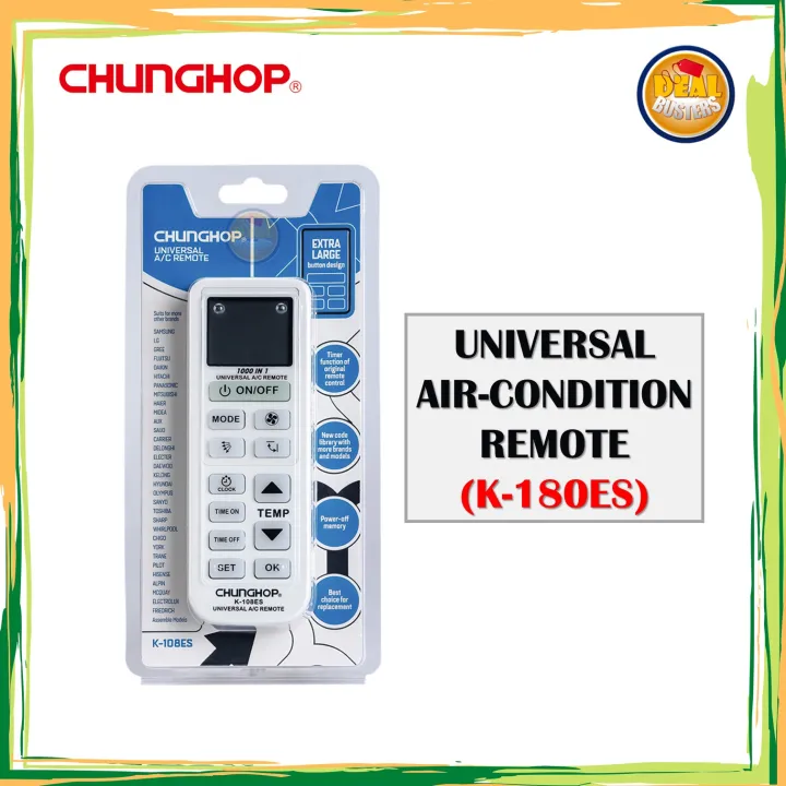 CHUNGHOP Universal Aicon Remote Control K-108 ES LCD Big Keys | Lazada PH
