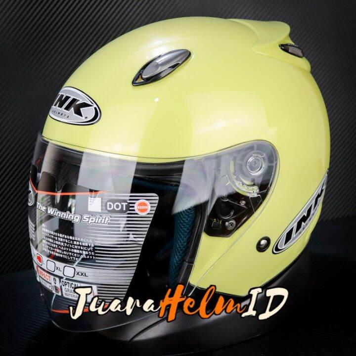 INK HELM CENTRO JET ORIGINAL SOLID / LIGHT YELLOW / SINGLE VIS HALF ...