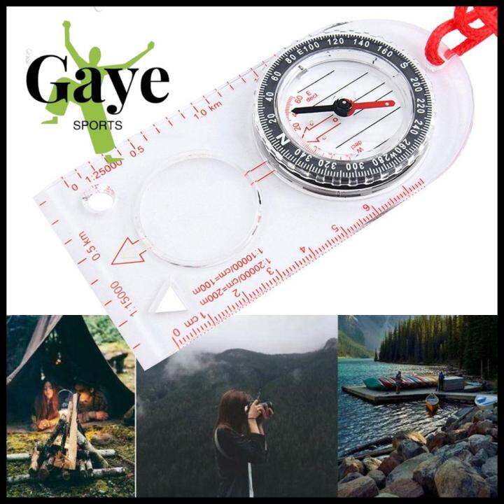 GS Acrylic Map Ruler Compass Portable Transparent Orienteering ...