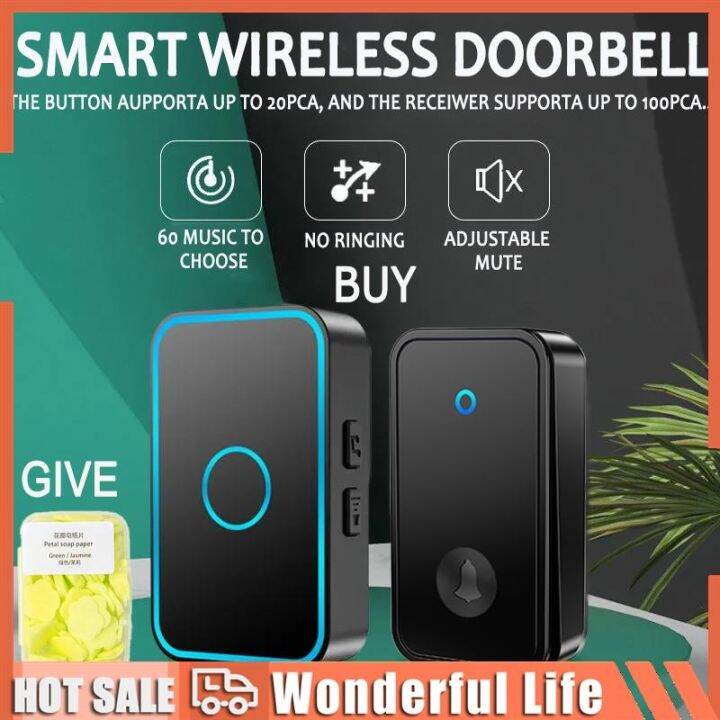 Home wireless doorbell switch self generating no battery ultra long ...
