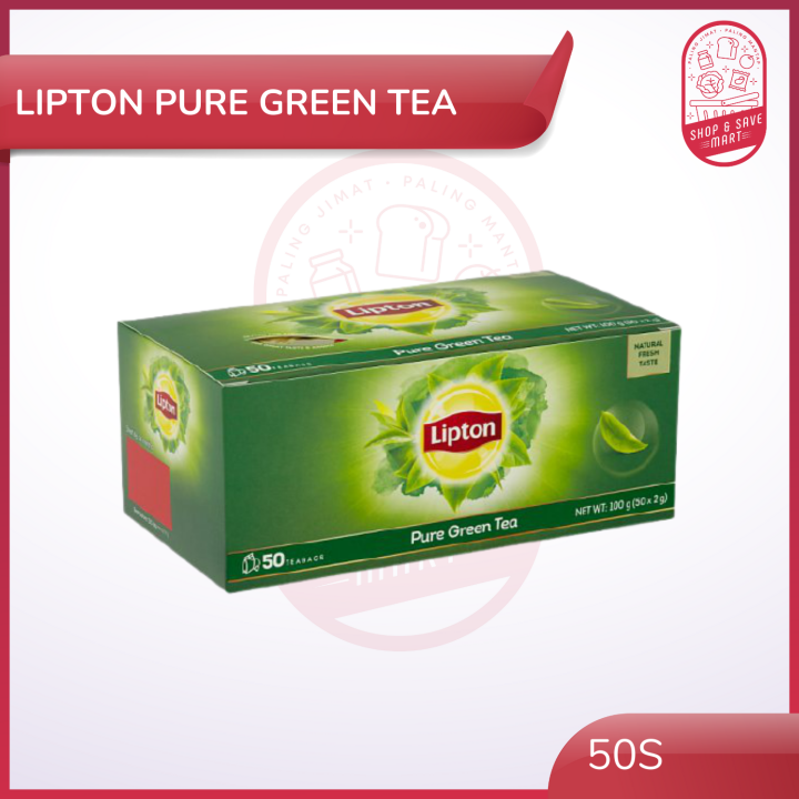 Lipton Pure Green Tea Tea Bag (2g x 50s) - 100g Lipton Uncang Teh Hijau ...