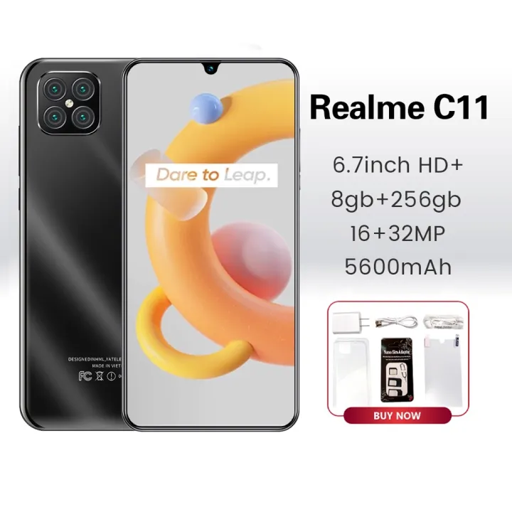 Realme C11 mobile phone 8GB+256GB 5600mAh cellphone Side Fingerprint ...