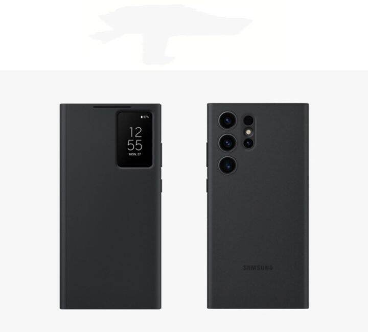 Original Samsung Galaxy S23 Ultra 5G Clear S View Leather Flip Case For ...