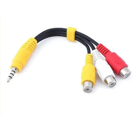 3.5mm Mini AV Male To 3 RCA Female Audio Video Cable adapter | Lazada PH
