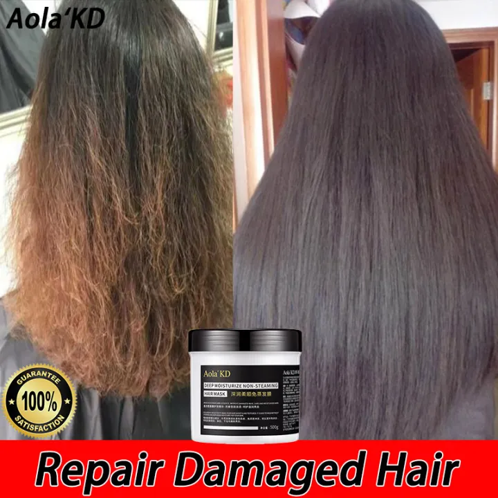 Aola KD Deep Moisturize Non-Steaming Hair Mask 500g Repair damaged hair ...