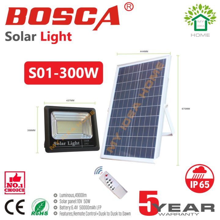 BOSCA 5 Year Warranty Solar Led Outdoor Flood Light Street Lamp With ...