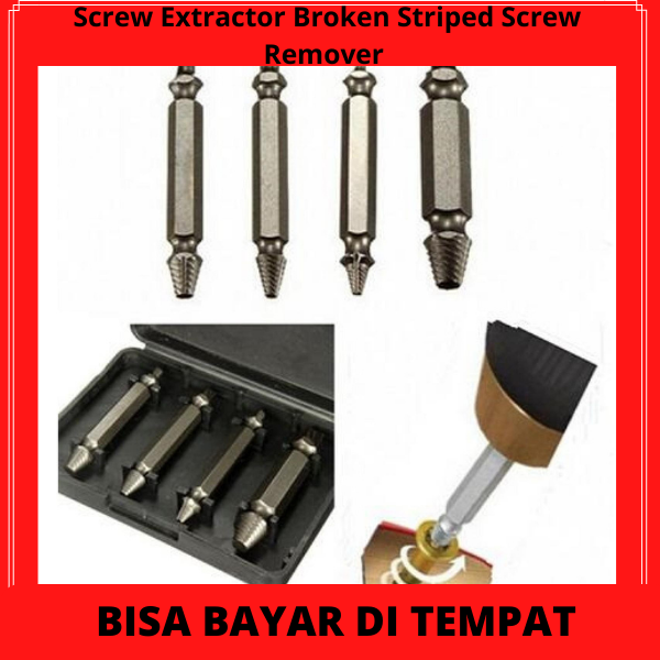 Taffware Screw Extractor Broken Striped Screw Remover - S2 / 1 SET ...