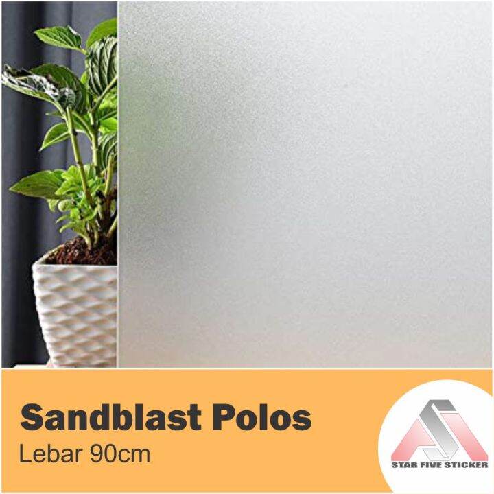 Stiker Kaca Sandblast Sticker Kaca Sunblast Polos Buram Untuk Pintu ...