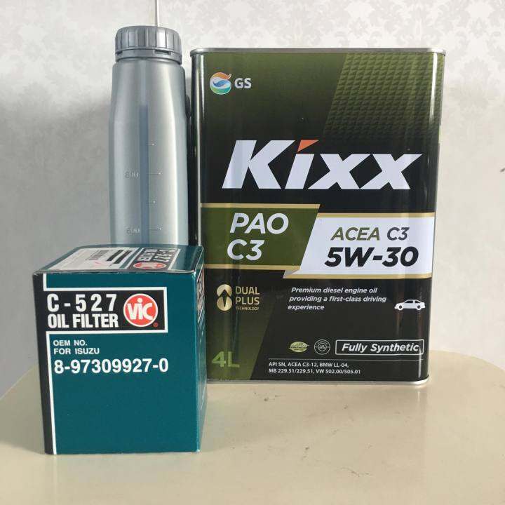 5 LITERS PAO FULLY SYNTHETIC (5W-30) OIL CHANGE PACKAGE + VIC C-527 OIL ...