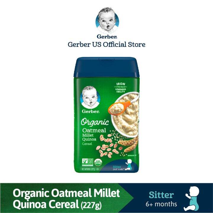 Gerber Organic Oatmeal Cereal Millet & Quinoa 227g | Lazada PH