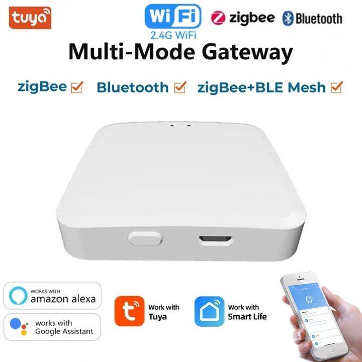 Tuya Smart Multi-mode Gateway ZigBee Bluetooth Mesh Wireless Bridge Hub Smart Home App Control ...