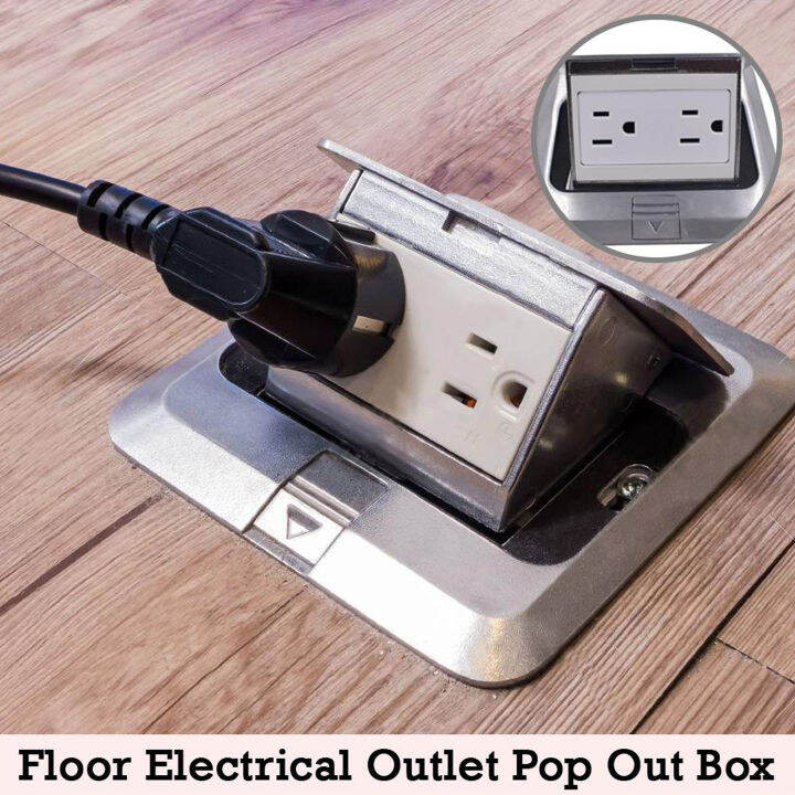 Pop Up Floor Box Countertop Box w/15A with Duplex Receptacle - Brushed ...