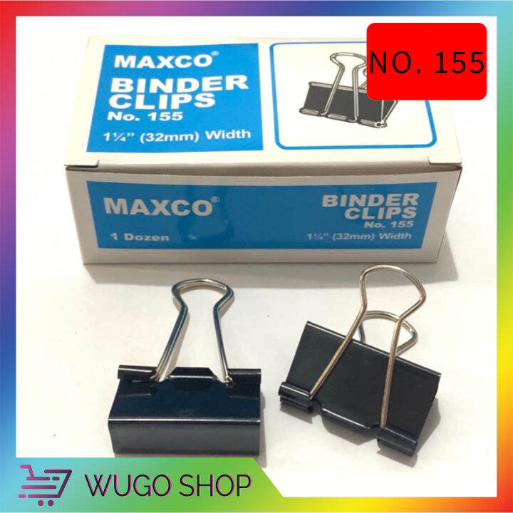 Binder Clip/Klip Hitam Maxco No 155 - Harga Per Lusin | Lazada Indonesia