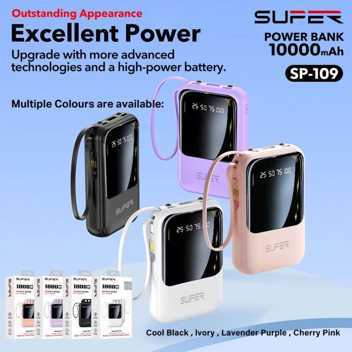 Super SP-109 10000mAh Fast Charging Power Bank | Lazada