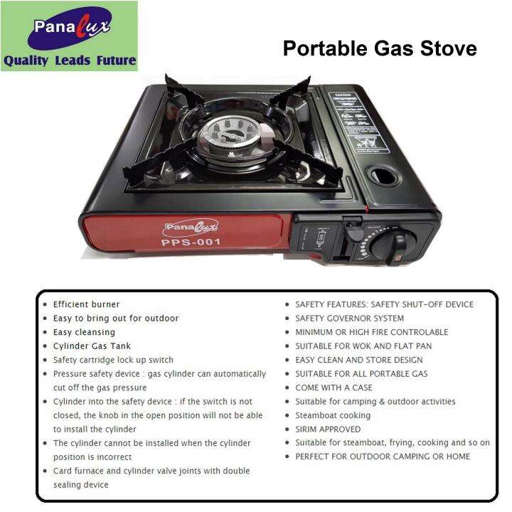 Panalux Portable Gas Stove With Carry Case - Butane Gas Cartridge (PPS ...