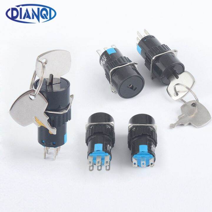 16mm Emergency Stop Self-locking Switch Button 2/3 Positions 3/6pins ...