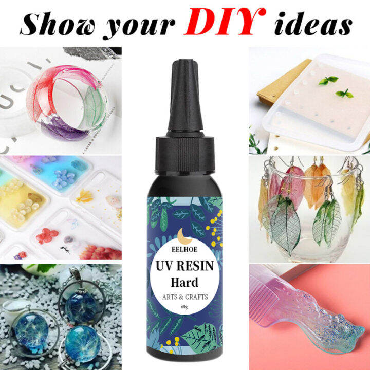 【Uv Resin】DIY Adhesive Ultraviolet Curing uv Resin Jewelry Crystal Clear Hard Epoxy set Glue ...