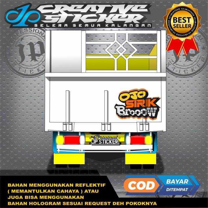 STICKER CUTTING KATA" BAK BELAKANG TRUCK DAN PICKUP (BISA CUSTOM ...
