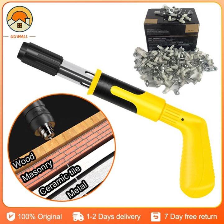 COD Pipe Concrete Steel Tacker Gun Nail Tufting Wall Fastening Rivet ...