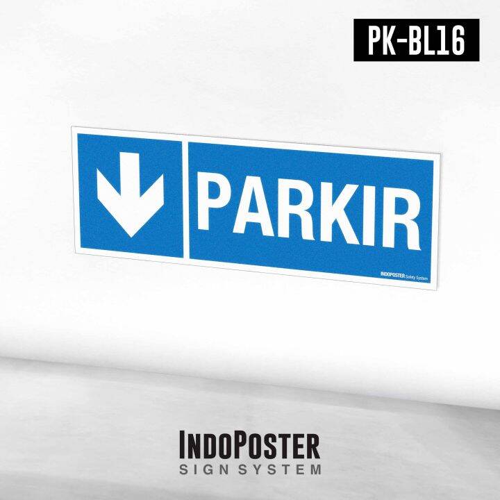 Stiker Label K3 Safety Jalur Arah Parkir Di jalur Ini | Lazada Indonesia