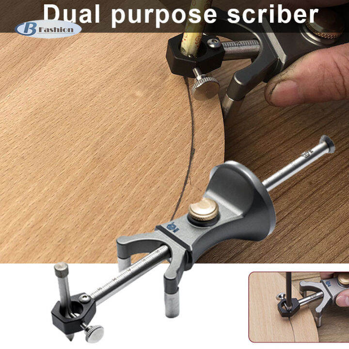 Wood Scribe Tool Alloy Wheel Round Marking Gauge Adjustable Precision ...