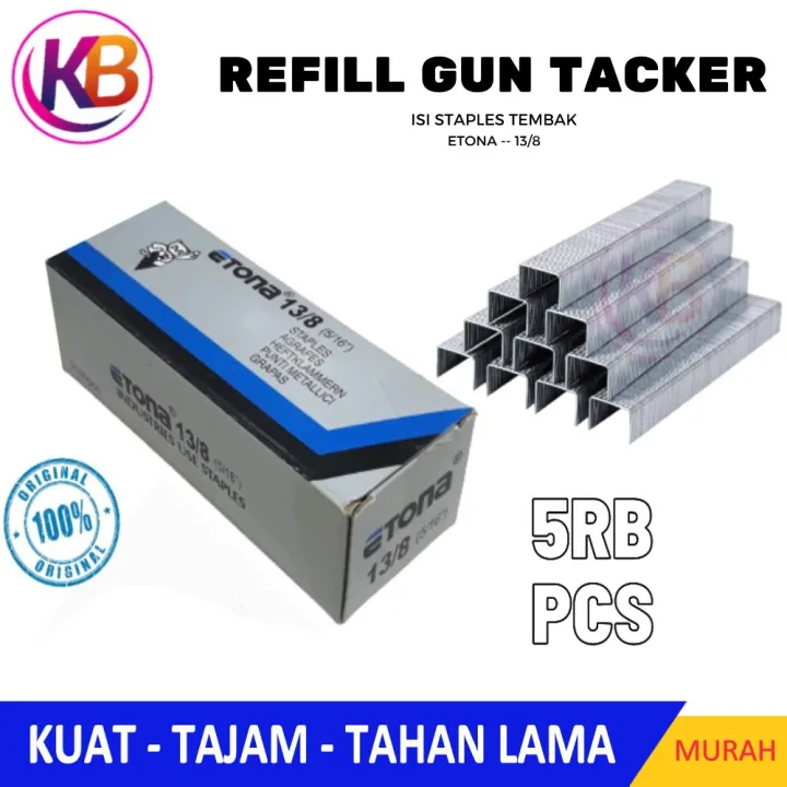 Isi Staples Tembak / Isi Gun Tacker 13/8 (5/16") / Refill Gun Tacker ...