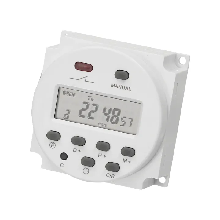 Weekly Programmable Digital Timer Switch Panel Mounted Electrical Timer ...