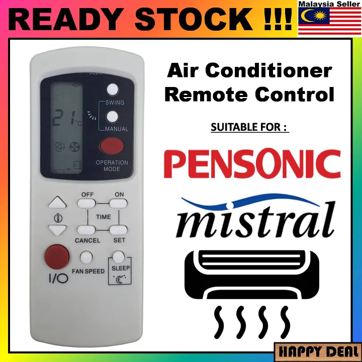 PENSONIC MISTRAL Air Cond Aircon Aircond Remote Control Replacement ...