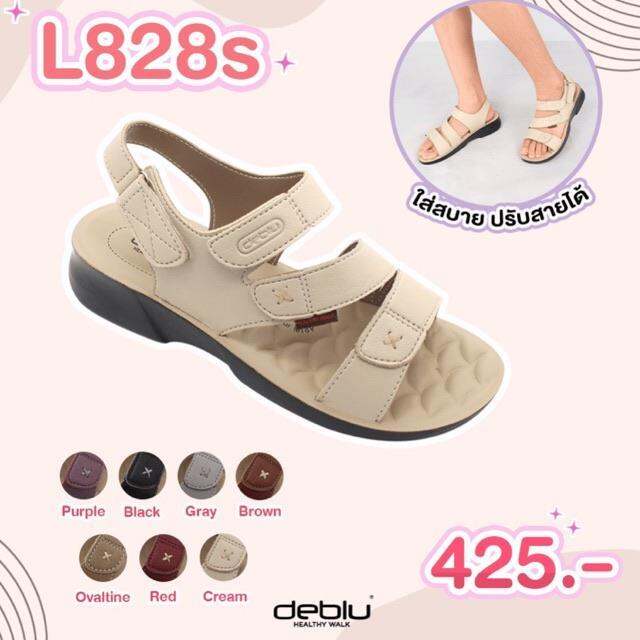 ♈卍☢ NFshoes ถูกสุด! รองเท้าแตะ-รัดส้นเพื่อสุขภาพ เดอบลู Deblu รุ่น L828S พื้นใหม่นุ่ม กระชับ ...