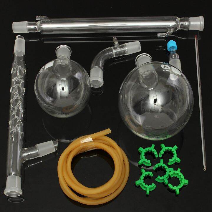 1000Ml Vacuum Distillation Apparatus Laboratory Extract Glassware Kit ...