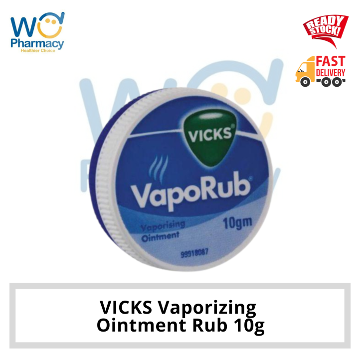 VICKS Vaporizing Ointment Rub 10g | Lazada