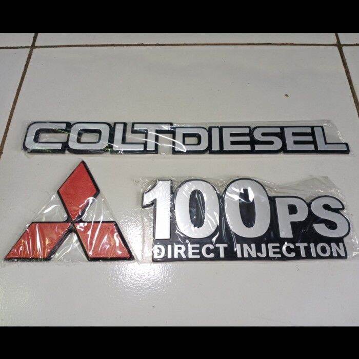 Logo emblem set Mitsubishi Colt diesel Ps 100 | Lazada Indonesia