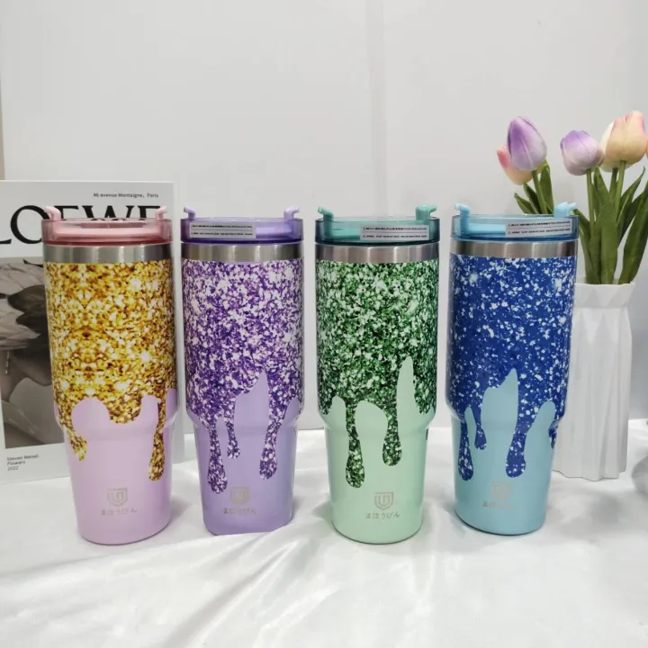 Mahobin แก้วน้ำลาวา แก้วเก็บความเย็น-ร้อน แก้วสีลาวา แก้วสแตนเลส304 ขนาด 30OZ. /890 ml. DL-8734 ...