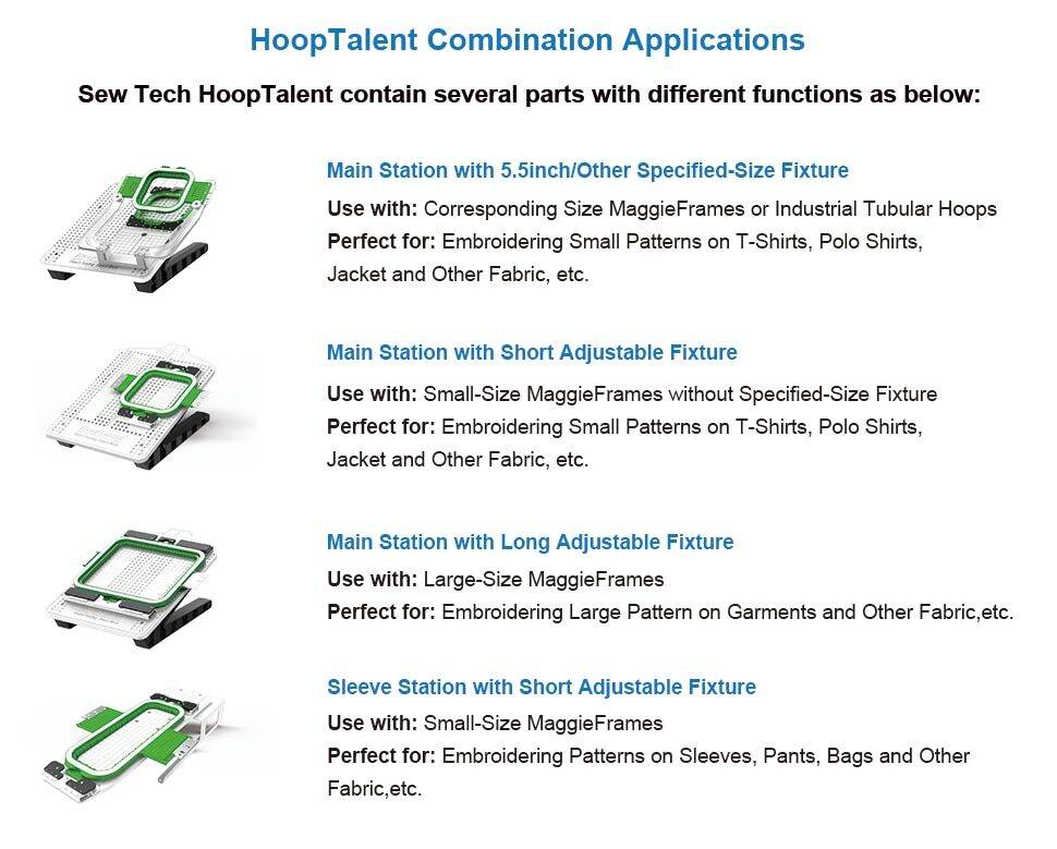 Sew Tech Hoop Talent Master Hooping Station Kit for Brother Tajima ...