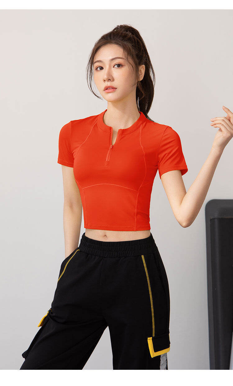 Kaisike เสื้อโยคะสำหรับผู้หญิง,เสื้อวิ่งแห้งเร็ว Setelan Baju Senam ซิปครึ่งตัว | Lazada.co.th