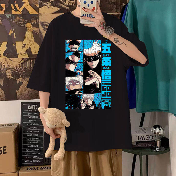 Jujutsu Kaisen T-shirt Satoru Gojo Printed T-shirt Harajuku Comic Print ...