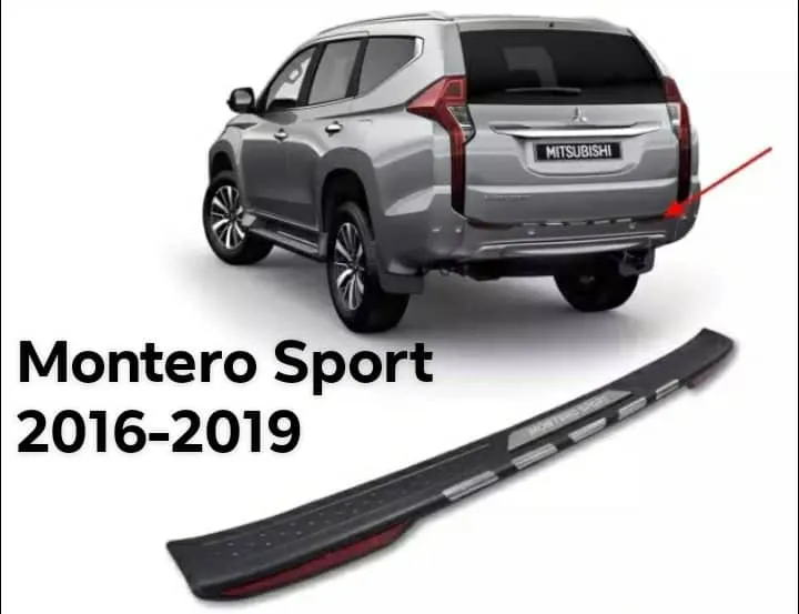 Mitsubishi Montero 2016-2019 Rear Stepsill / Rear Bumper Protector with ...