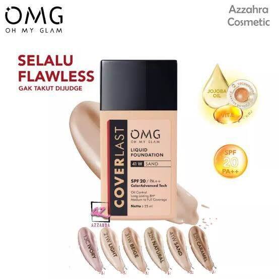 SERBA5000 - OMG Oh My Glam Coverlast Liquid Foundation Alas Bedak ...