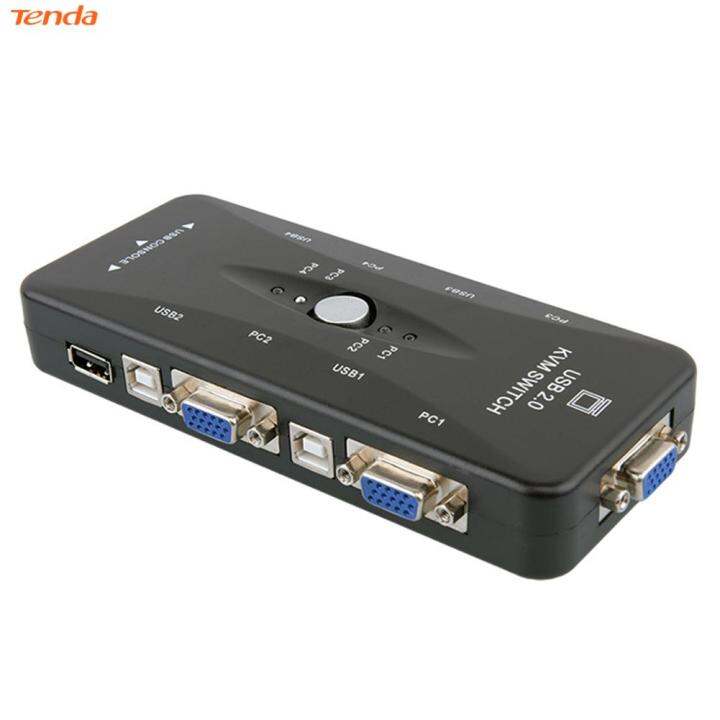 HW1702 Four Ports USB KVM Switch Box 4 in 1 Out 4K 1080P VGA Splitter ...