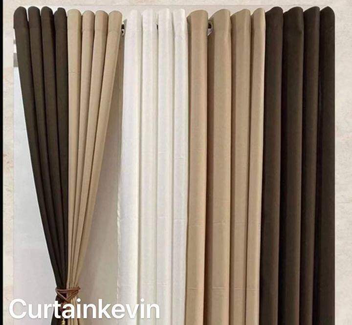 1PC 7 feet plain 8 rings curtain 215cm(L)*140cm(W) for window door room ...