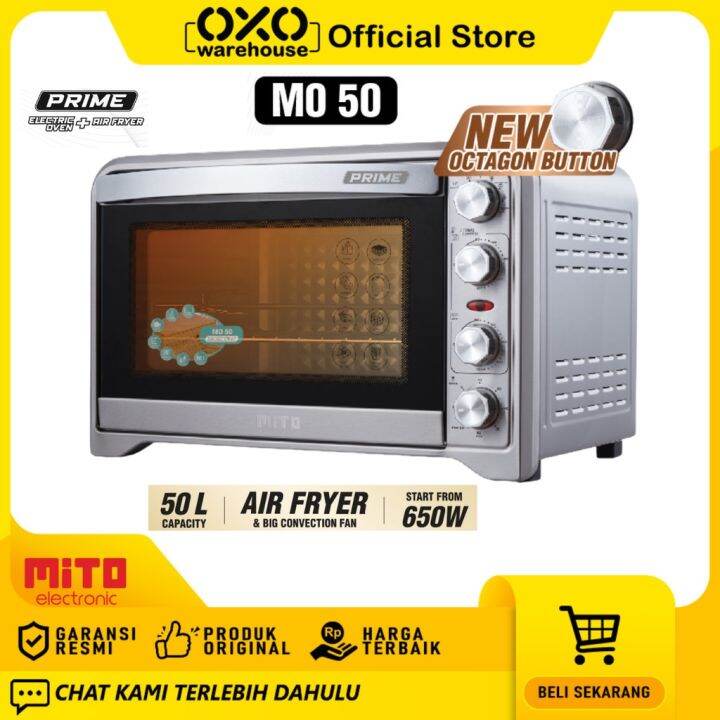MITO Oven MO-50 Prime 50 Liter New Air Fryer Open ListrIk Low Watt ...
