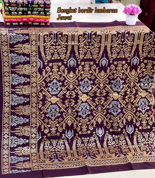 kamen songket lembaran mewah murah modern 2022 kamen bali bordir ...